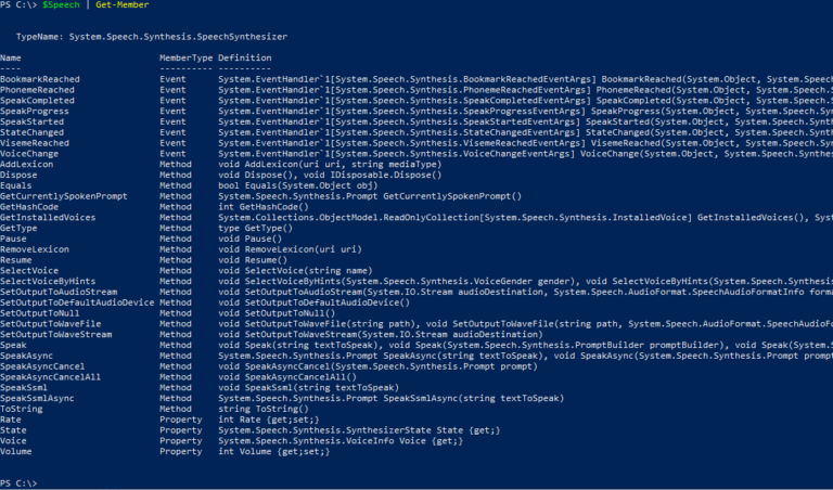 How To Use Powershell Speech Commands