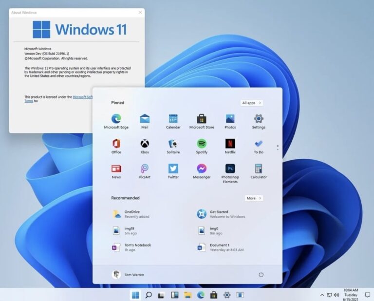 Announcement of Windows 11 operating system